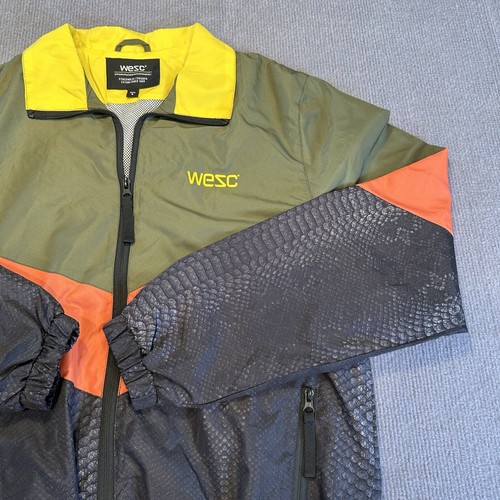 Wesc Track Jacket Colorblock Cobra Windbreaker Neck Mens Small | eBay