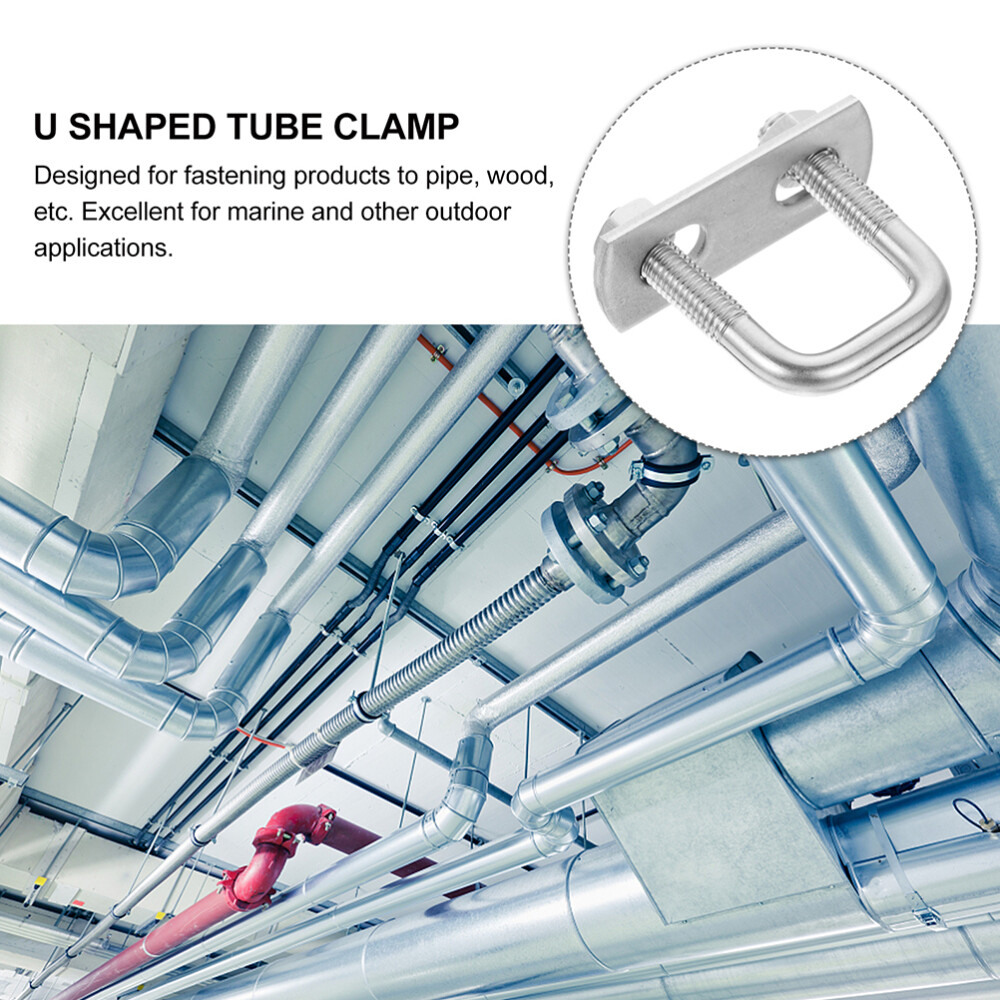 2 Pcs U Shape Bolts Hardware Round Bend Right Angle U-shaped Card | eBay