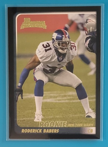 2003 Bowman Gold Rookie #222 Roderick Babers New York Giants Football ...