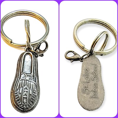 St. Labre Indian School Moccasin Keychain Silvertone Metal Shoe Key ...