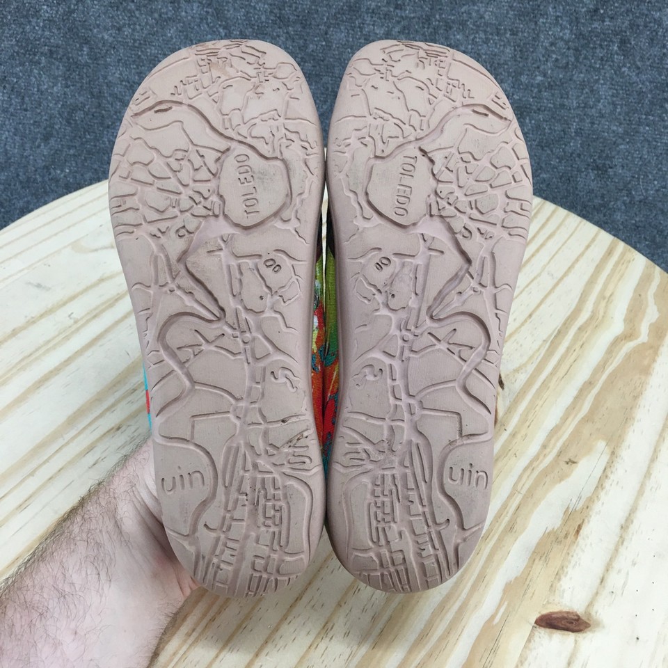 UIN Shoes Womens 7.5 MultiColor Canvas Slip On Comfort Casual Walking ...