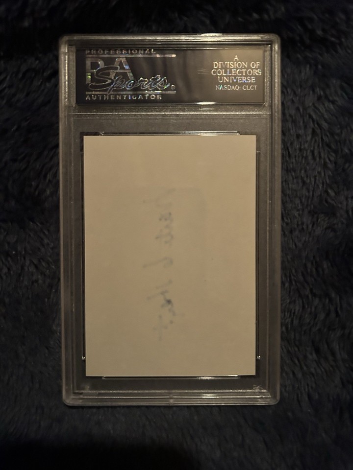 Waite Hoyt Signed 2 1/2x3 1/2 Cut Card Baseball Autographed Signature ...