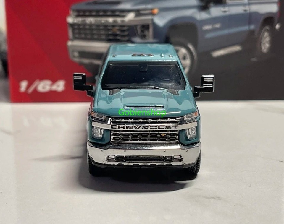 GB SC 1:64 Blue Green Silverado Pickup Truck Sports Model Diecast ...