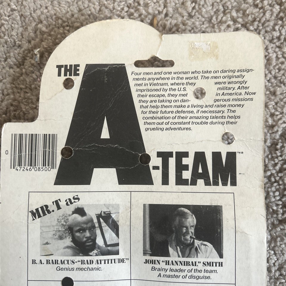 Vintage Galoob THE A-TEAM B.A. BARACUS MR T FIGURE Rare HTF OOP SEE ...