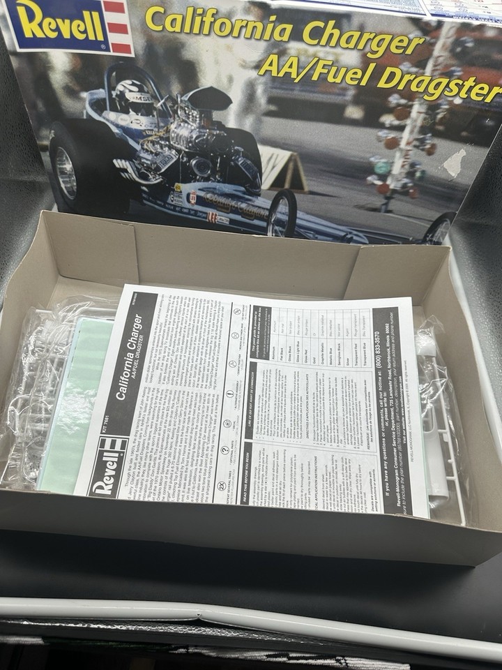 Revell California Charger AA/Fuel Dragster 1:16 Scale Model Kit Open ...