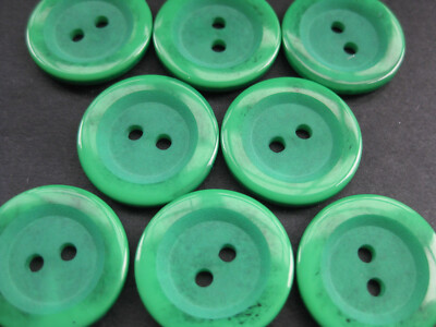 23mm Medium Very Nice Vintage Green Concave Vintage Sewing Buttons Set ...