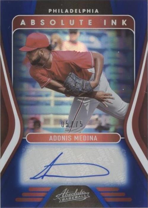 2022 Panini Absolute - Absolute Ink Adonis Medina #AI-AD Spectrum Blue ...