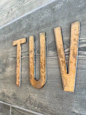 3 Inch Metal Letters & Numbers Rusty or Natural Finish Mounting Holes ...