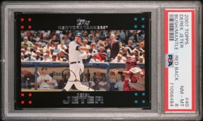 2007 Topps DEREK JETER Yankee GEORGE BUSH President MICKEY MANTLE RED ...