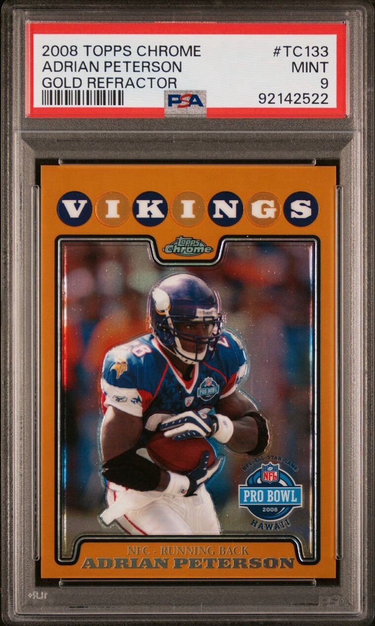 2008 Topps Chrome - Gold Refractor #TC133 Adrian Peterson /199 for sale ...
