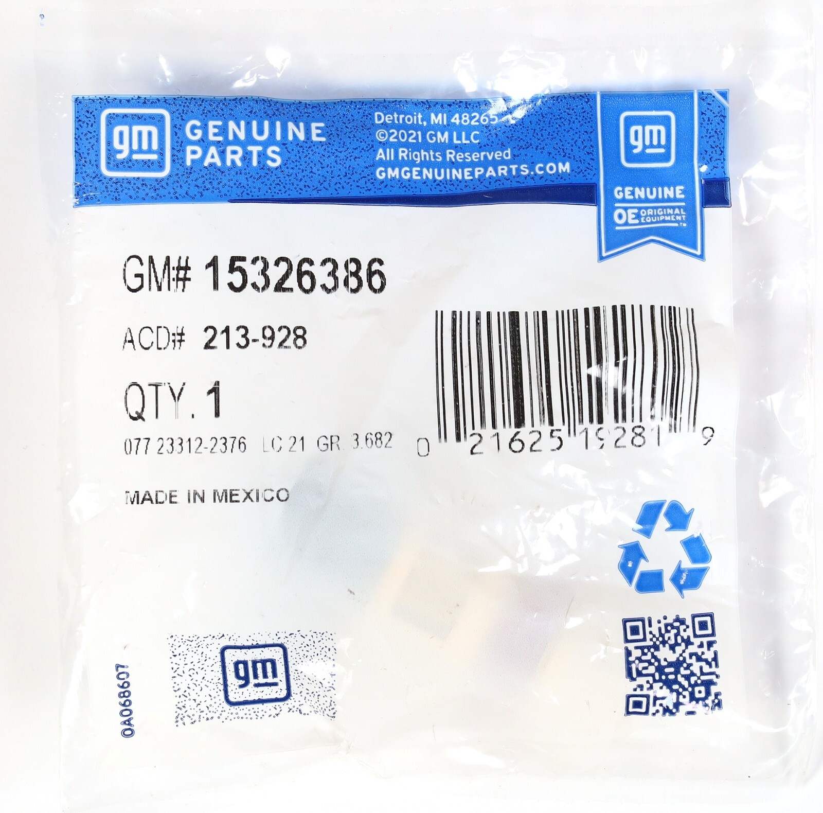 Genuine GM 15326386 Engine Coolant Temperature Sensor Duramax LB7 LLY ...