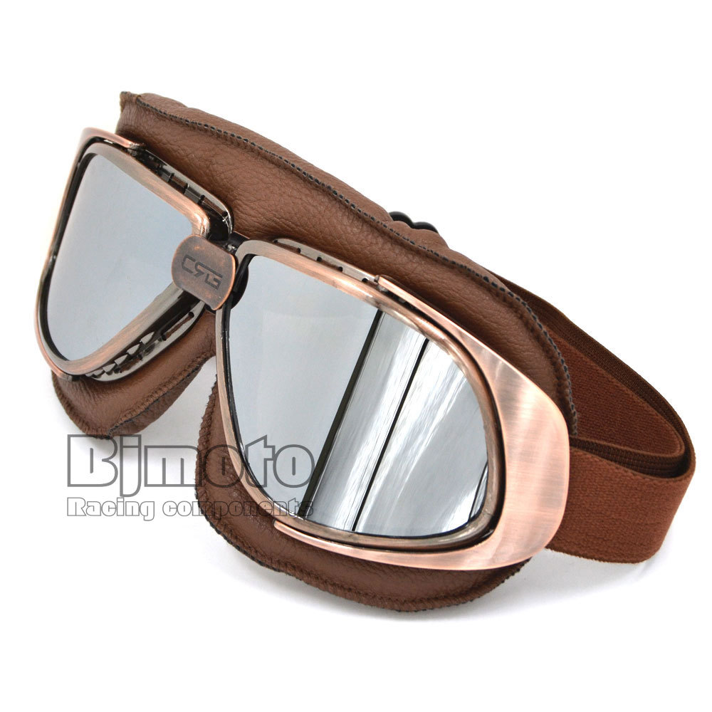 Retro Vintage Goggles Glasses For Helmet Motorcycle Bike Outdoor ...