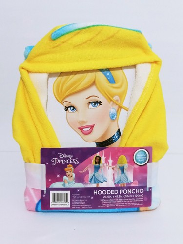 Disney Cinderella Princess Poncho Girls Hooded Bath Beach Towel 23.6"× ...