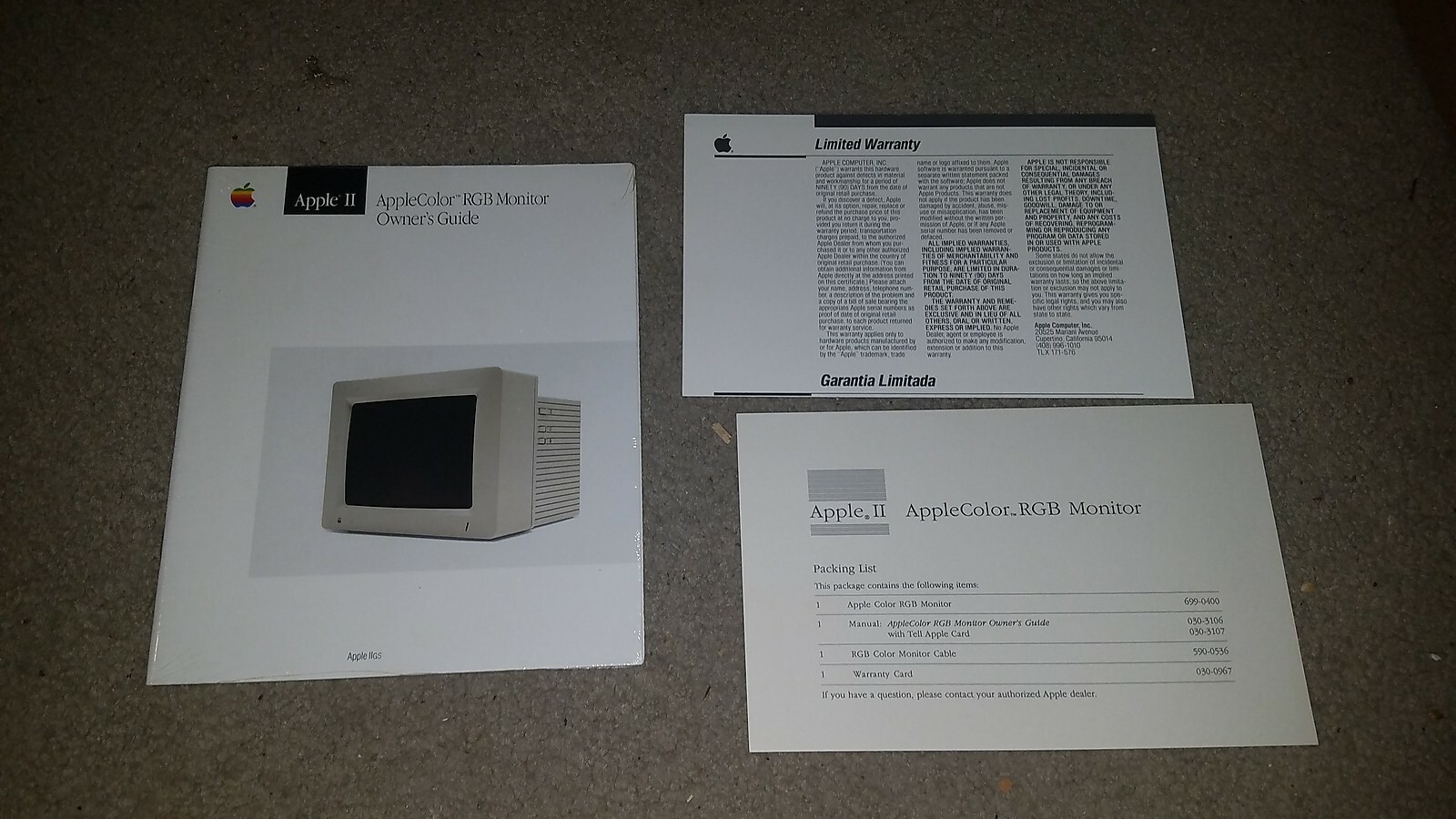 VINTAGE APPLE II APPLECOLOR COLOR RGB MONITOR OWNER'S GUIDE BOOKLET ...