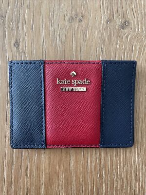Preowned Kate Spade Cameron Street Racing Stripe Card Holder Wallet ...