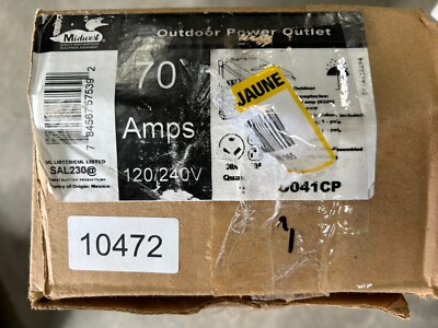 Midwest U041CP Outdoor Power Outlet, 70 Amp, 120/240V | eBay