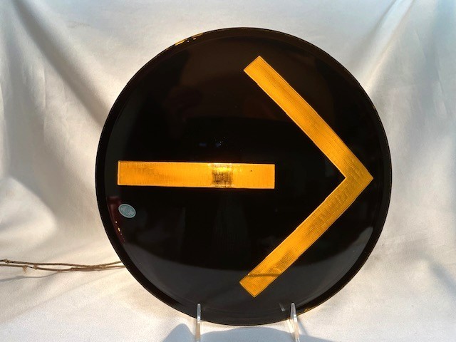 New Unused 12” Kopp Traffic Signal Yellow Turn Arrow Glass Lens Vintage ...