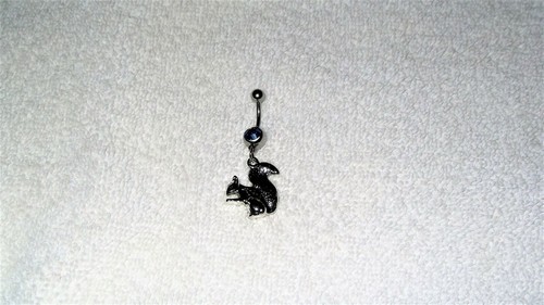 Adorable Squirrel Nut Animal Charm Belly Navel Ring Body Jewelry ...