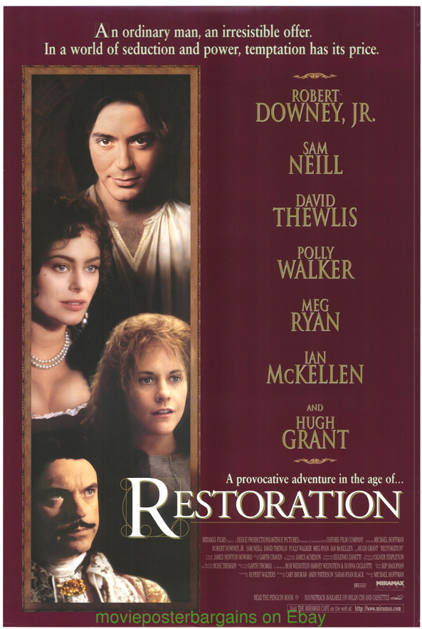 RESTORATION MOVIE POSTER Original 1995 SS 27x40 MEG RYAN ROBERT DOWNEY ...