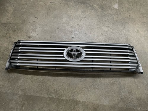 2014-2017 Toyota Tundra Front Bumper Upper Grille Silver w/ Emblem ...