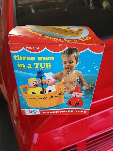 Vintage 70s Fisher Price Rub A Dub Dub Three Men In A Tub Toy #142 In ...