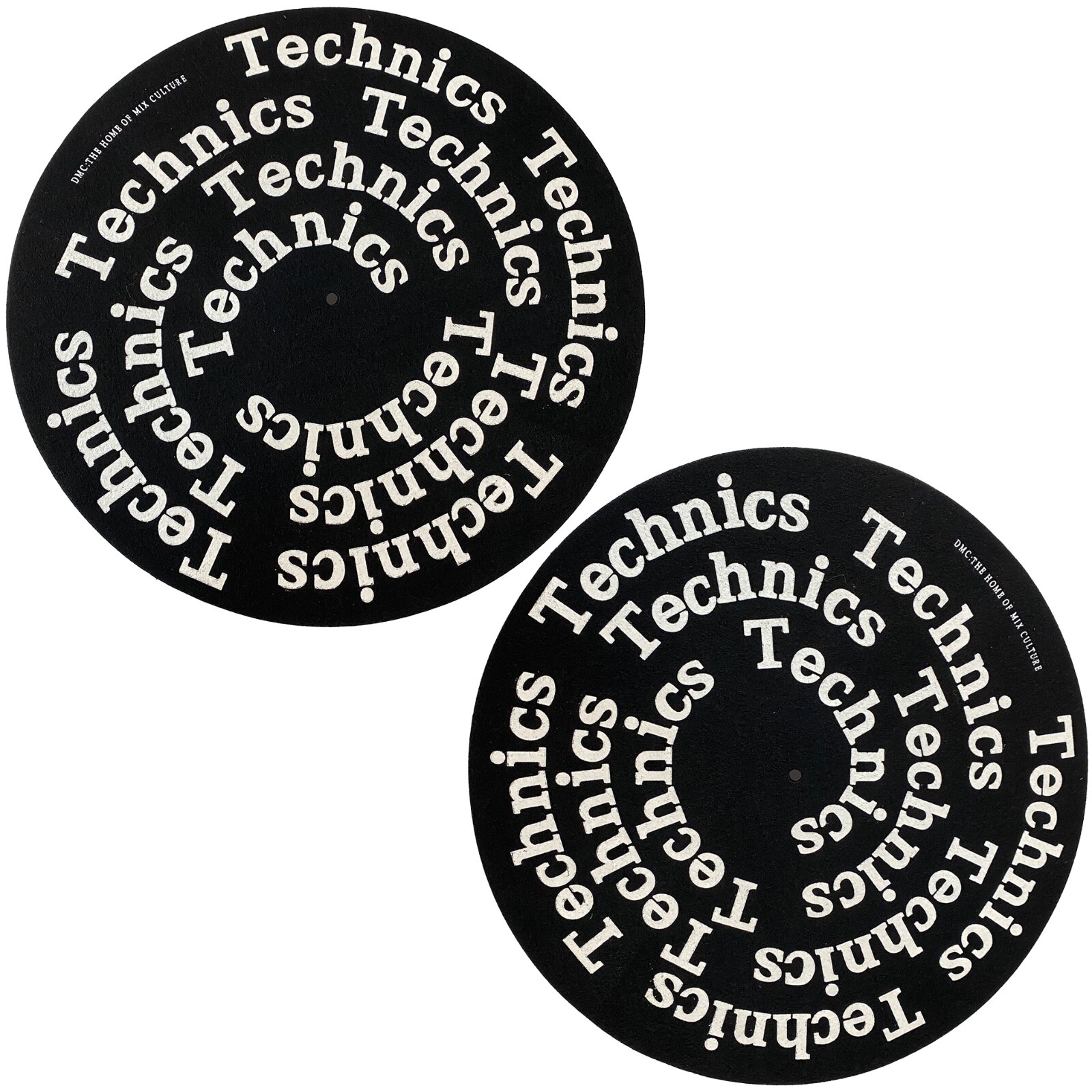 Technics 1200 Classic Swirl Pro DJ Turntable Slipmats, Black & White ...