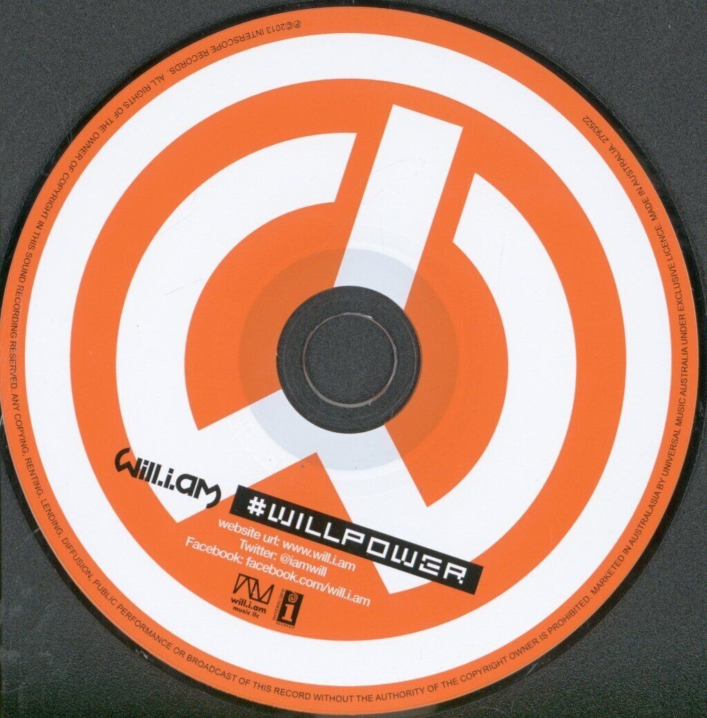 WILL.I.AM WILLPOWER CD 15 track CD (0602527935225) EUROPE INTERSCOPE ...