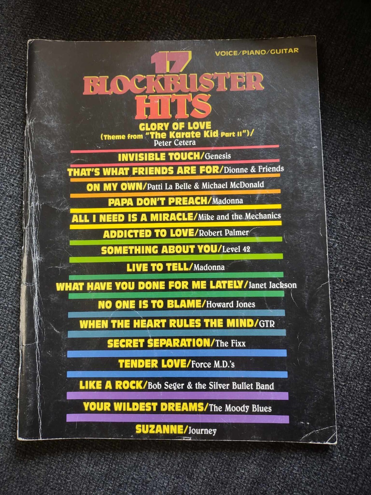 17 Blockbuster Hits Voice/ Piano/ Guitar Sheet Music Madonna, Genesis ...