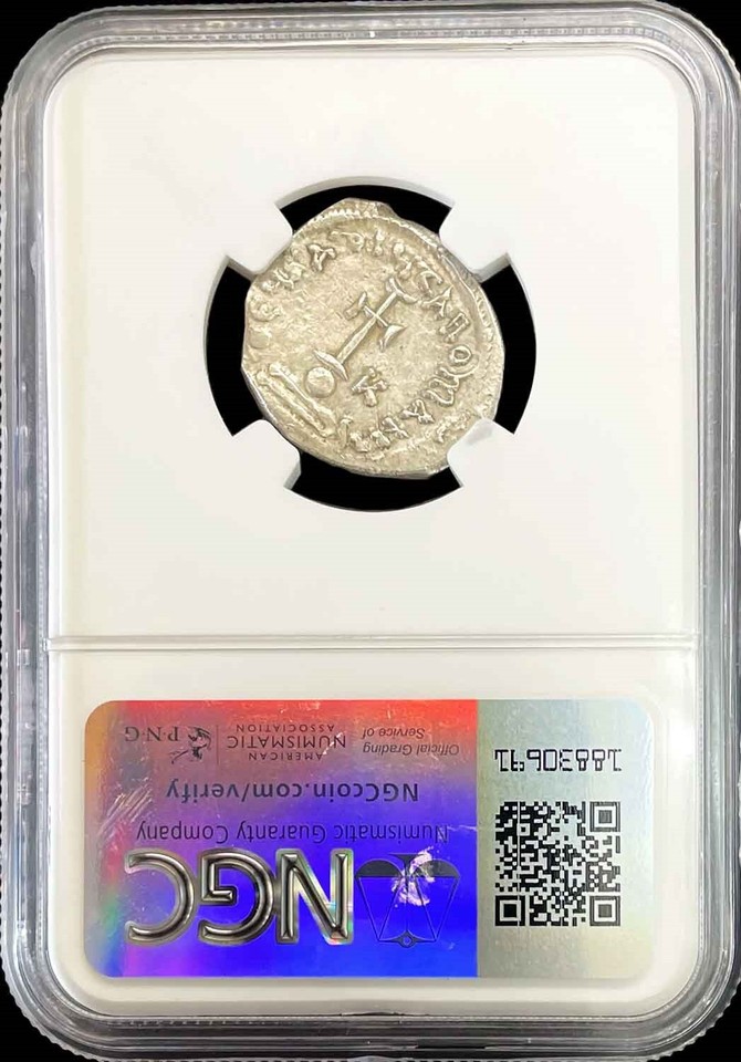 613 -641 AD BYZANTINE HERACLIUS & H. CONSTANTINE AR HEXAGRAM SILVER ...