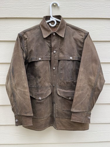 Vintage Filson Tin Cloth Cruiser Jacket, Patina Canvas, Mens Small or ...
