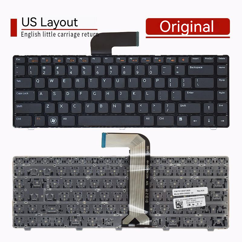 Laptop Keyboard for Dell 3420 P22G 7520 M4120 14R L502X M421R 14R 5525 ...
