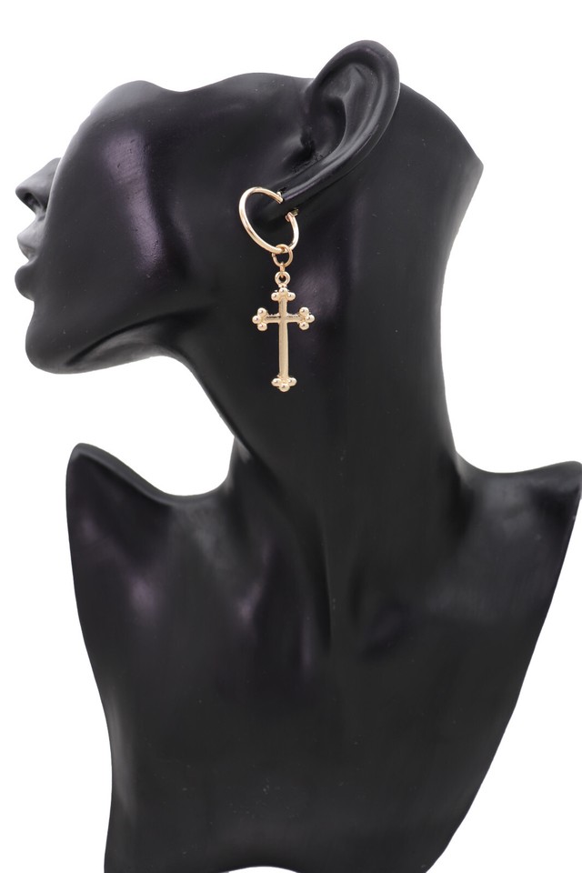 Women Gold Metal Religious Fashion Jewelry Dangle Earrings Christian ...
