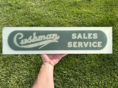 Cushman Sales Service Glass Face Plate Sign NPI Ohio Advertising ...