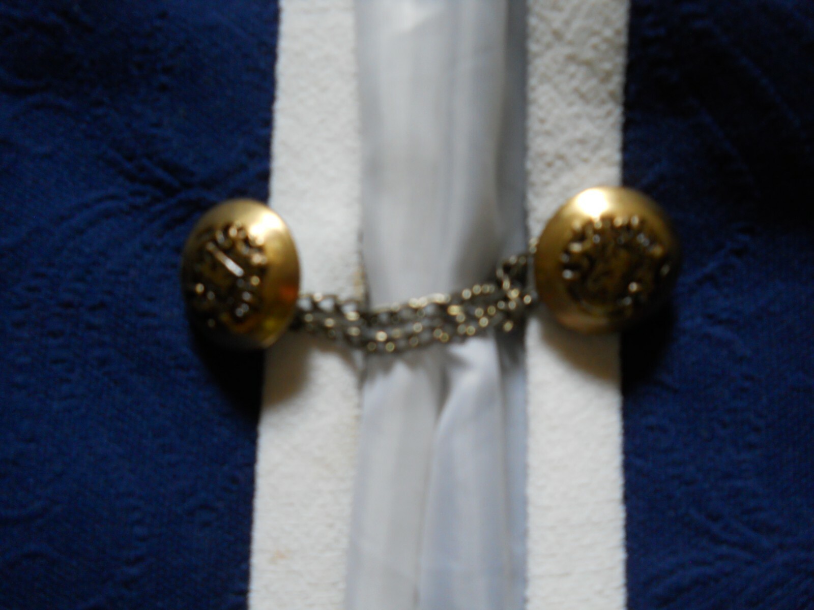 Vintage Edith Flagg Coat Blue White Piping Crimpline … - Gem