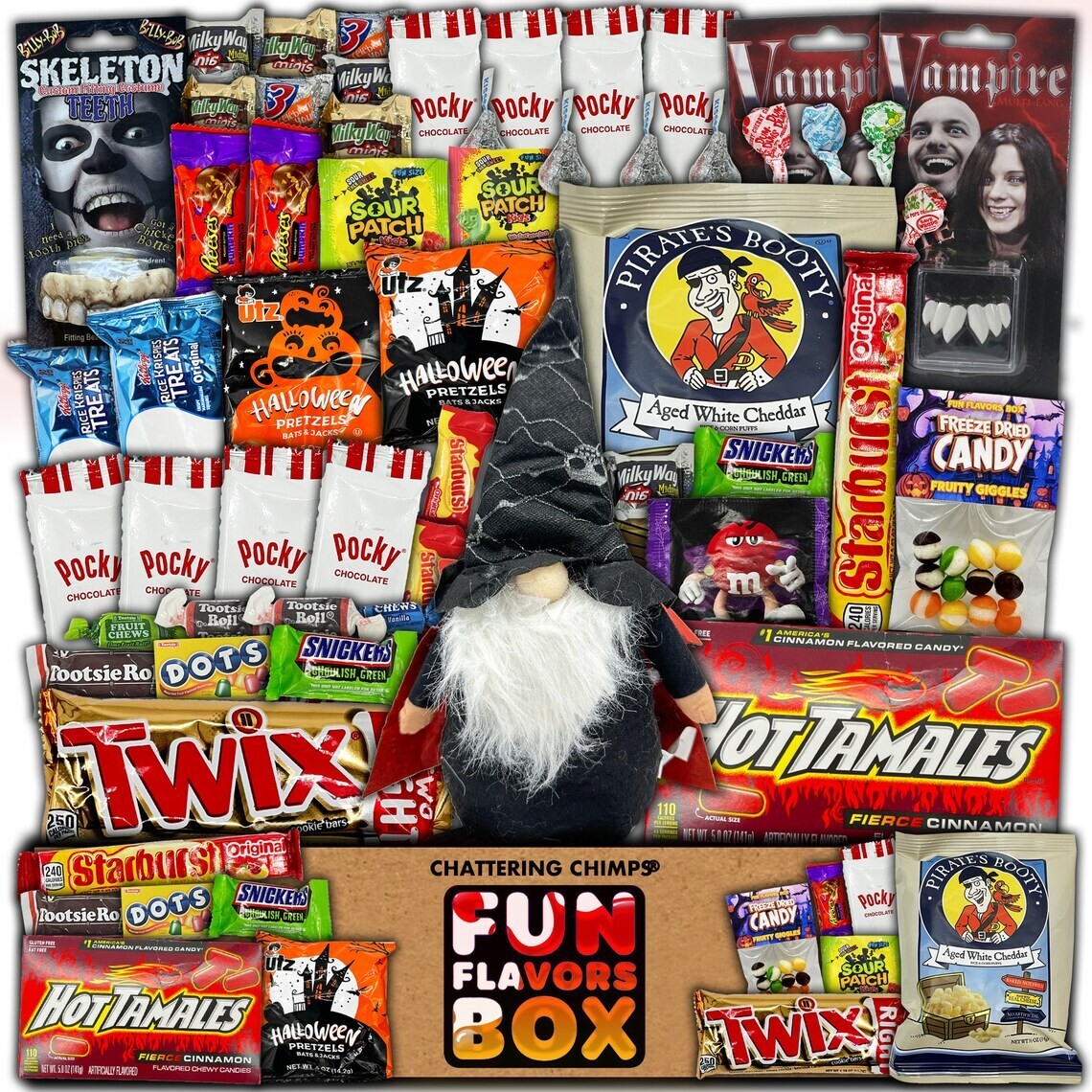 Halloween Variety Pack Gift Basket Care Package Candy, Snacks, Treats ...