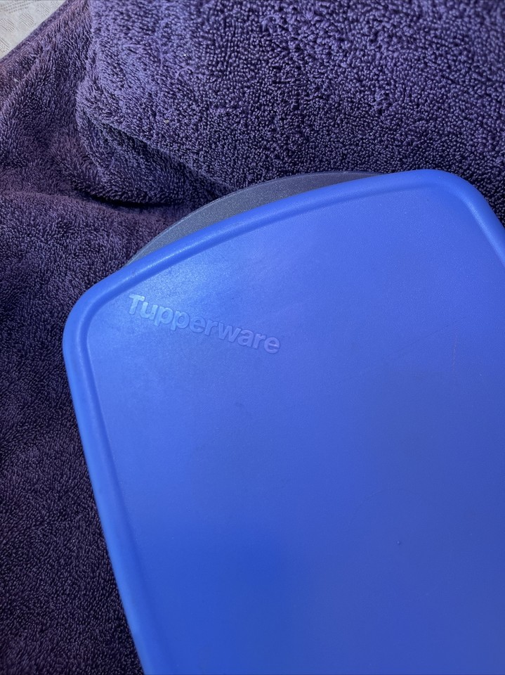 Tupperware Microwave Container #3380 A-2 Blue Lid 3.75 Quarts | eBay