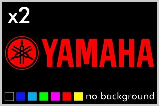 (2) Yamaha Sticker Decal Motorcycle Boat Window Tank Wheel Bike yz yzf ...