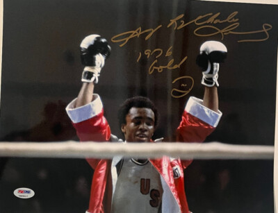 SUGAR RAY LEONARD SIGNED BOXING 1976 GOLD OLYMPICS 11X14 PHOTO PSA/DNA ...