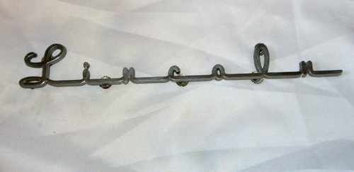 Original 1951 Lincoln Emblem Vintage Script Badge Ford Side Fender ...