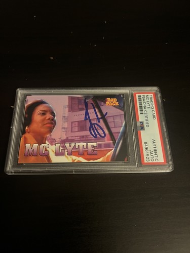 Mc Lyte Signed 1991 Premier Rap Pack Rookie Card Auto Psa/Dna Slab Lana ...