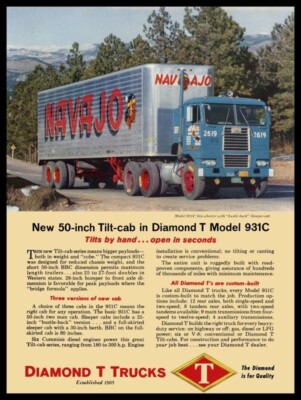1959 Diamond T Trucks 931C Navajo Freight Line NEW METAL SIGN: 12x16 ...