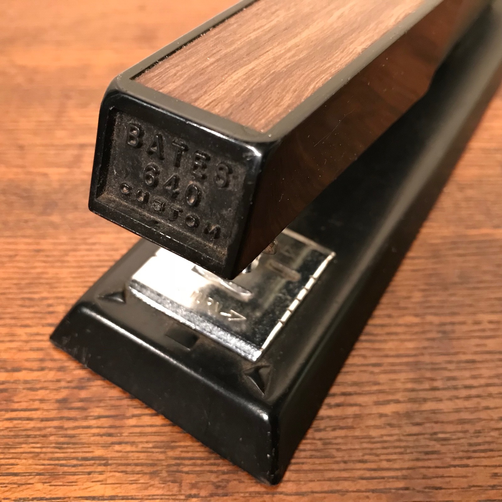 Vintage+Bates+640+Custom+Stapler+Faux+Wood+Woodgrain+Black+USA for sale ...