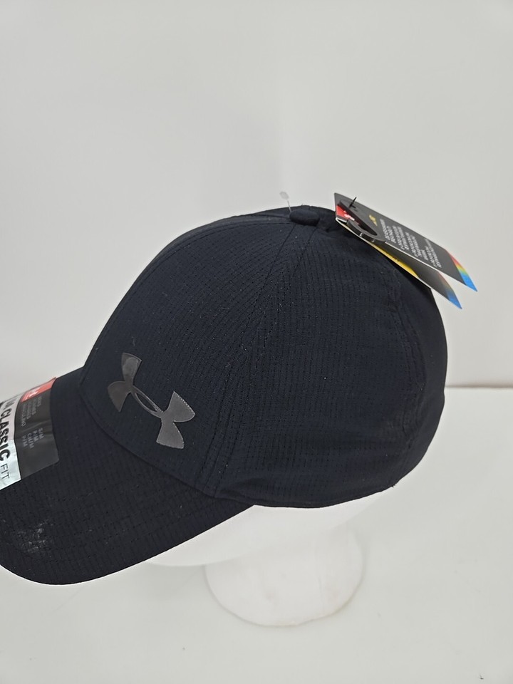 NWT Under Armour Mens Armour Vent UA Hat Cap S/M Black Classic Fit ...