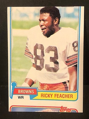 RICKY FEACHER 1981 Topps Football ERROR Miscut Card #196 OddBaLL BROWNS ...