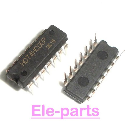10 PCS HD74HC00P DIP-14 74HC00 Quad. 2-input NAND Gates Integrated ...