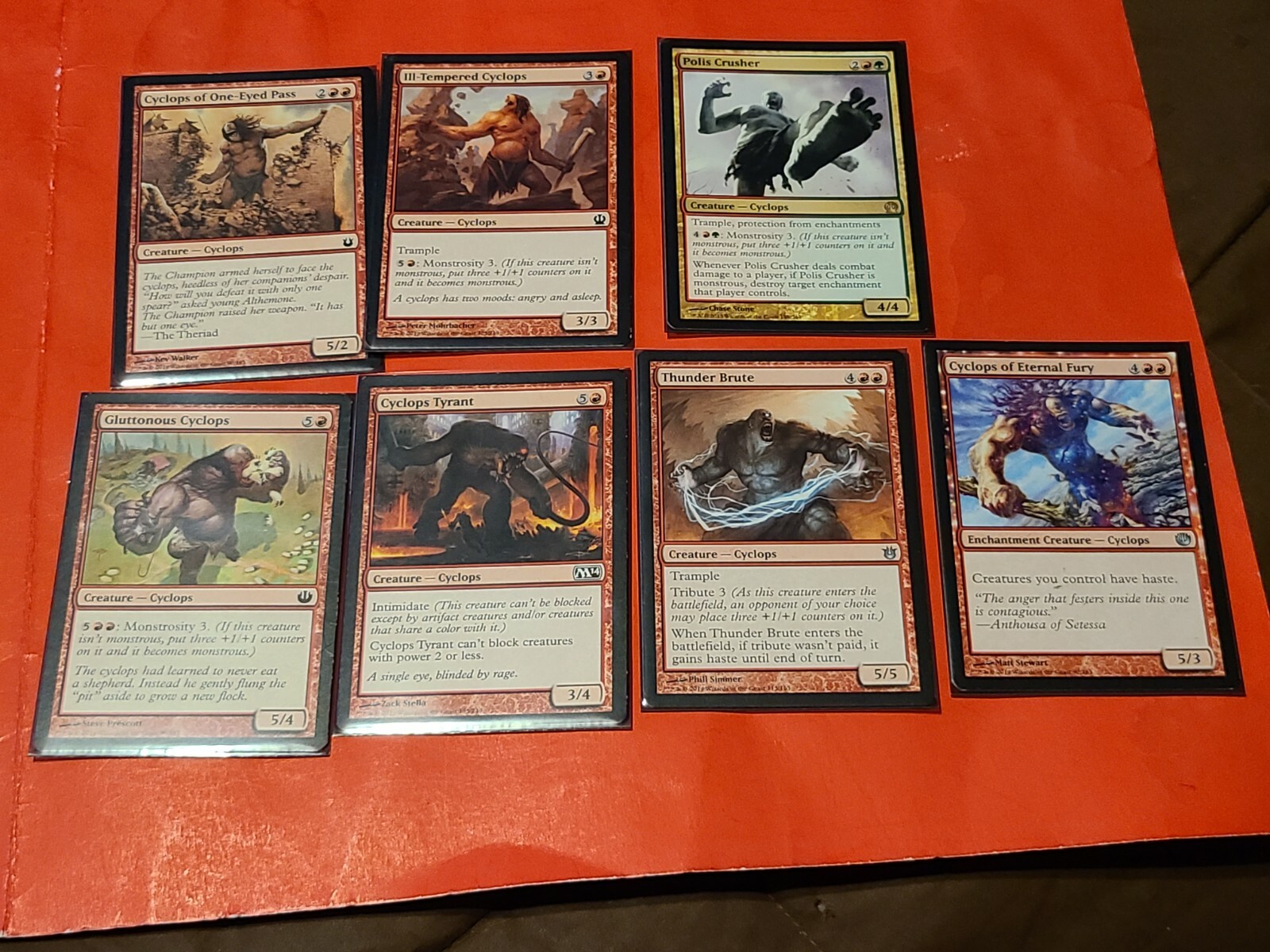 MTG Cyclops x7 -Polis Crusher,Cyclops of Eternal Fury,Thunder Brute ...