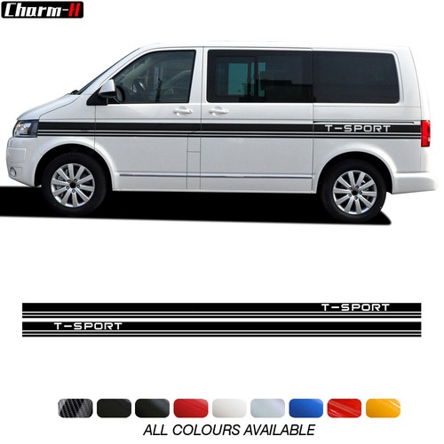 UP Side Stripe Decals for VW Volkswagen Transporter T5 Camper Van Sport ...
