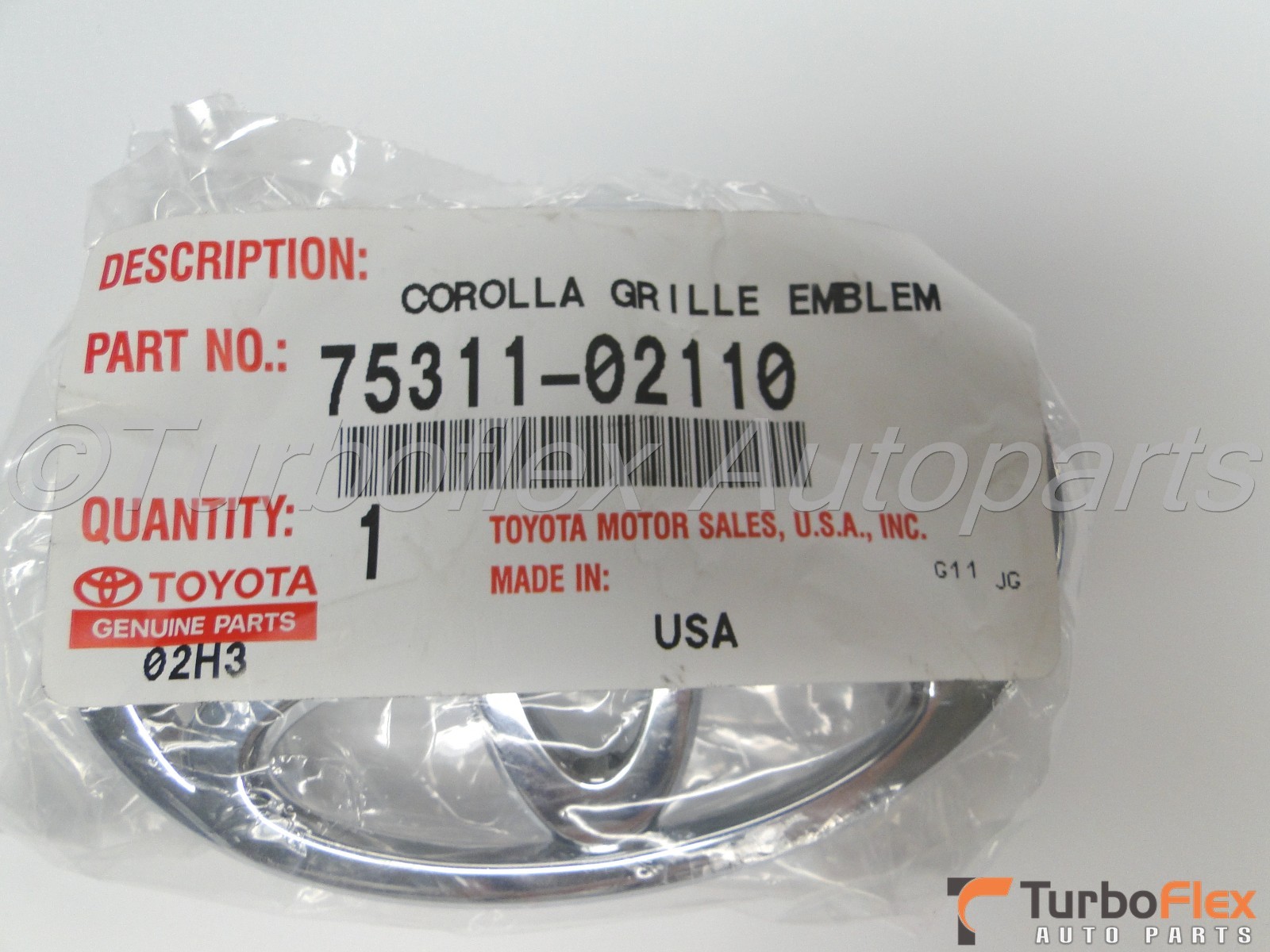 Toyota Corolla 2003-2008 Front Grille Emblem Genuine OEM 75311-02110 | eBay