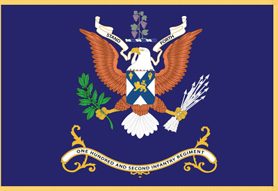 Rectangle Flags - 102nd Infantry Regiment - STAND FORTH Flag w Fringe X ...