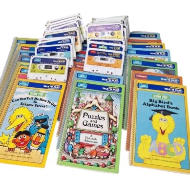 Vtg Playskool Talk N Play 20 Books & 20 Cassettes Child Guidance READ ...